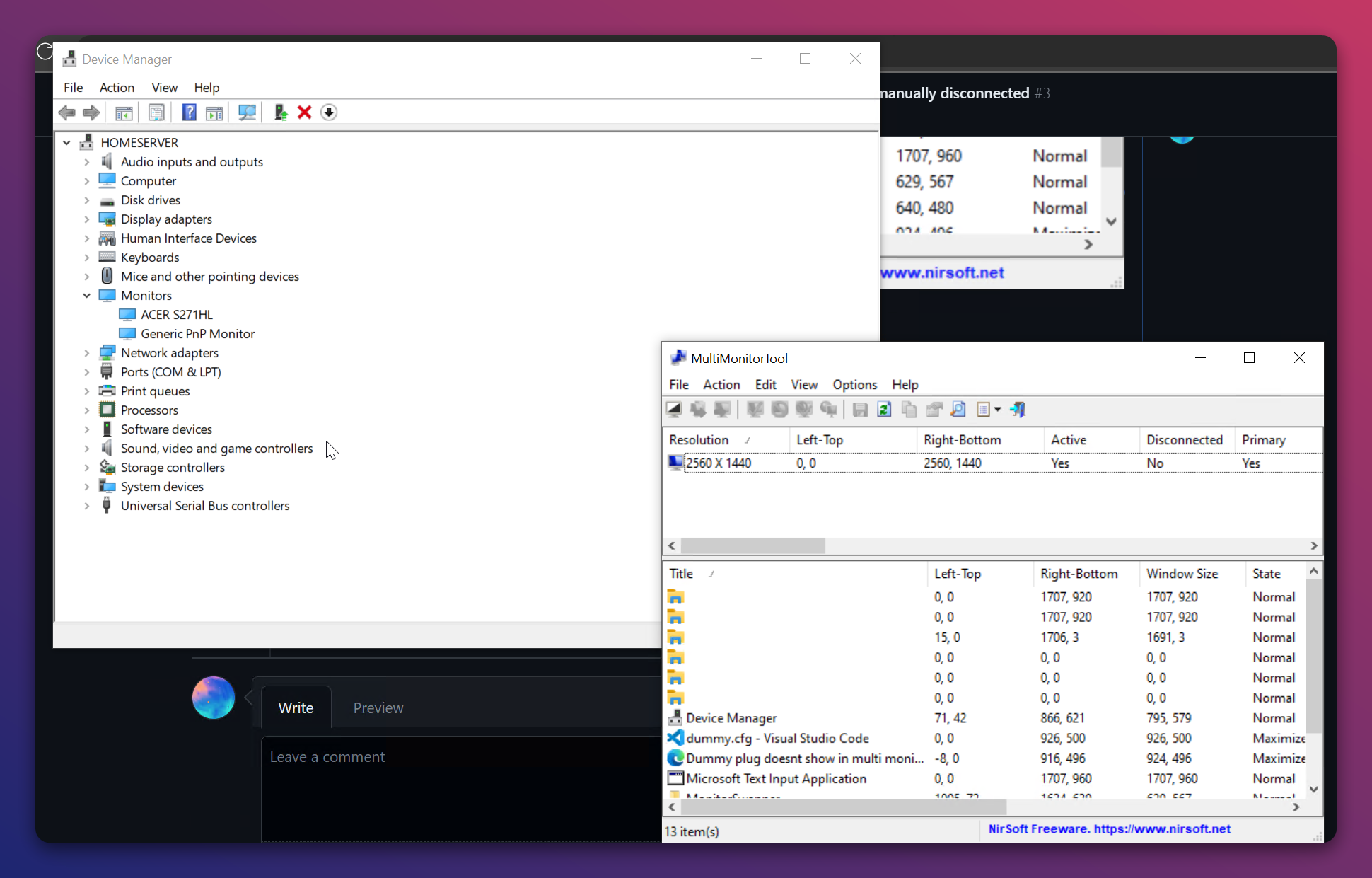 Dummy plug doesnt show in multi monitor tool, but works when the RDP monitors are manually ...