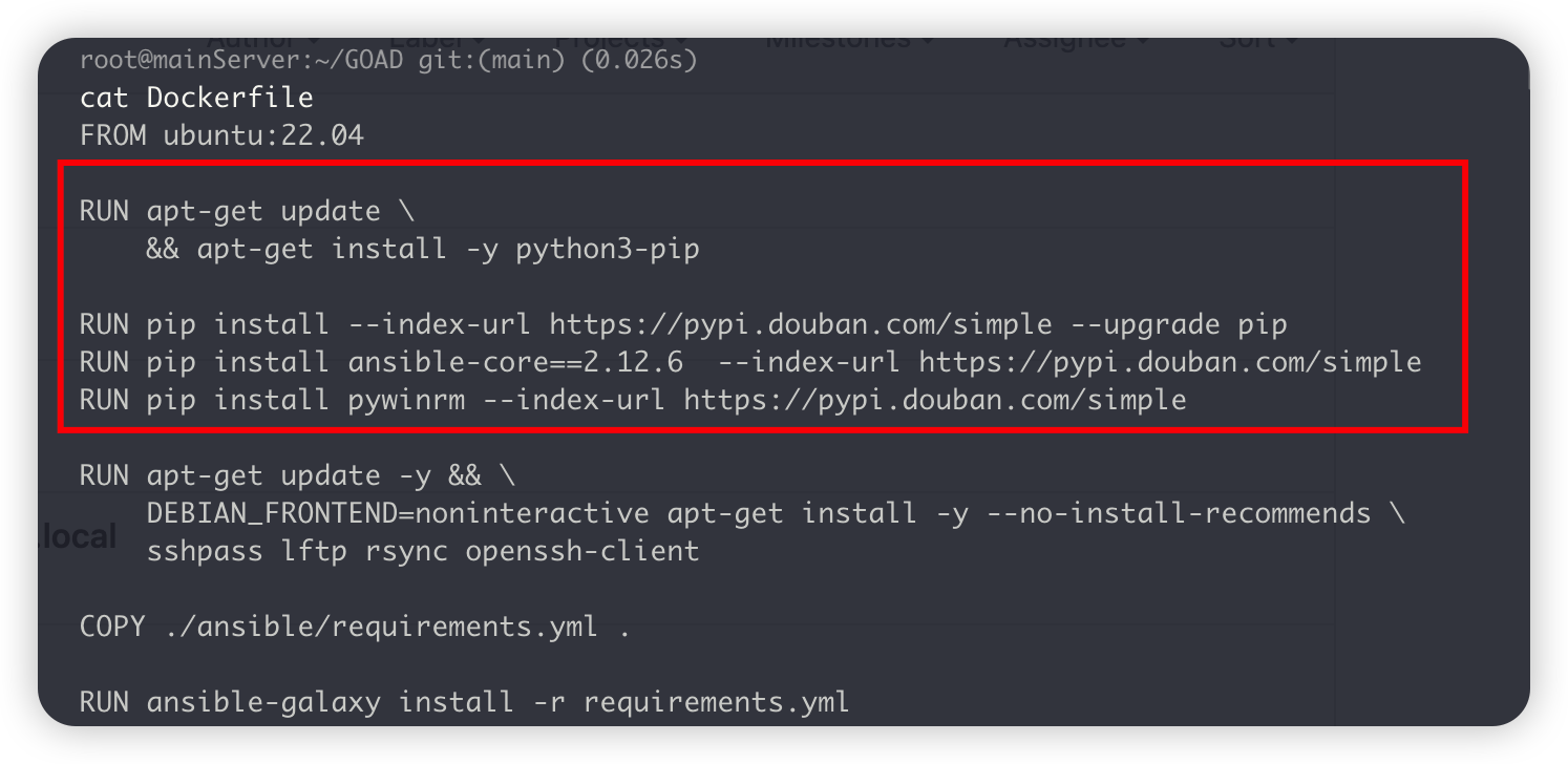 国内玩家docker build报错 · Issue #89 · Orange-Cyberdefense/GOAD · GitHub