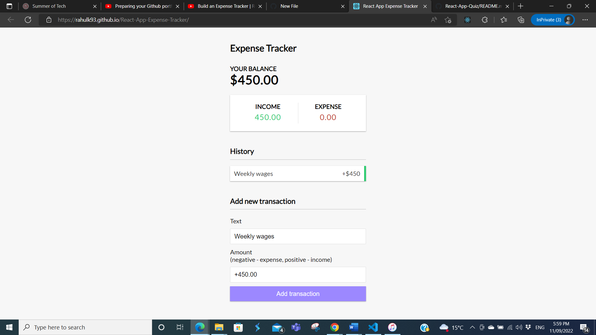 GitHub - rahulk93/React-App-Expense-Tracker: This repository is making Expense ReactJS web ...