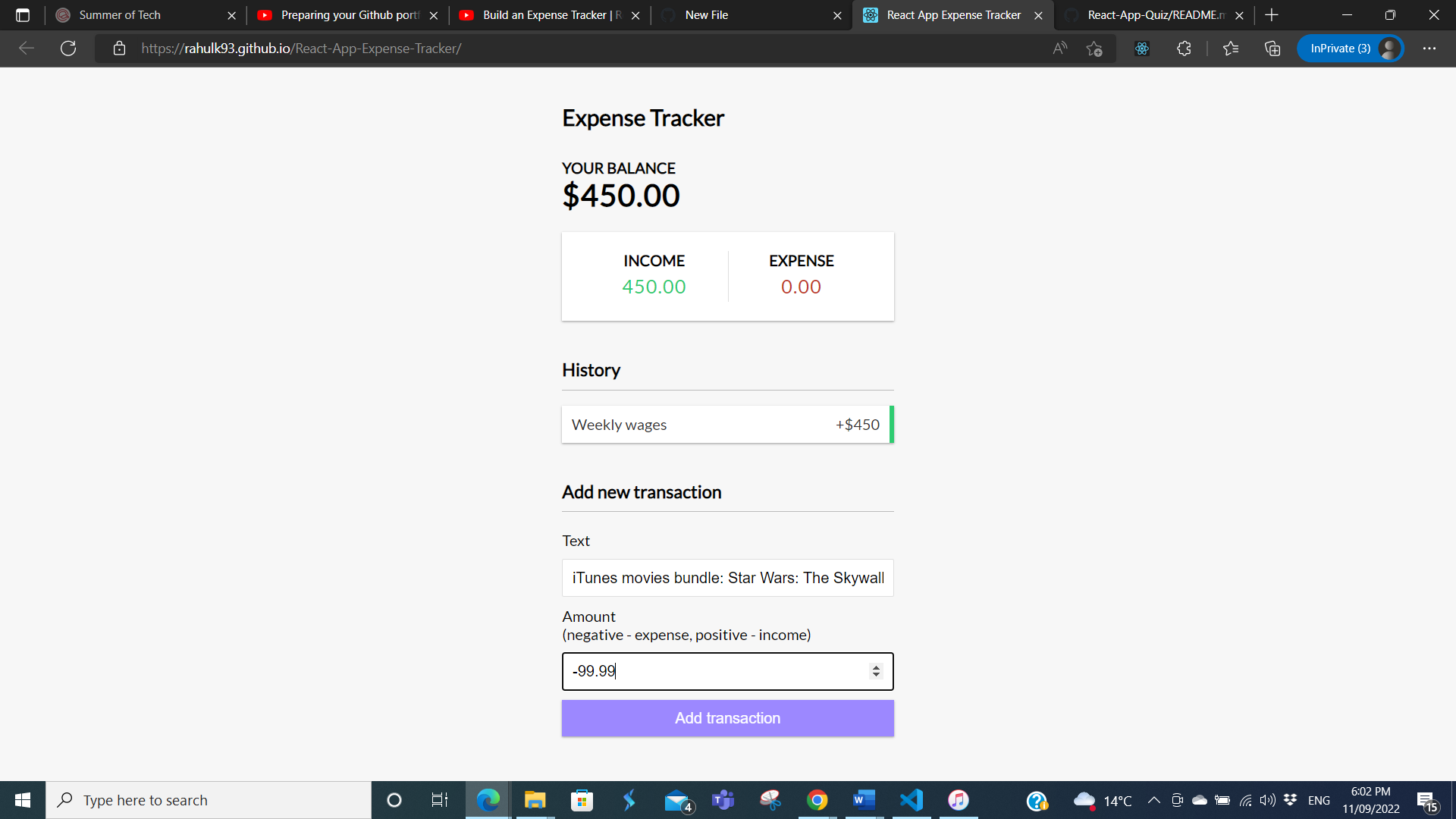 GitHub - rahulk93/React-App-Expense-Tracker: This repository is making Expense ReactJS web ...