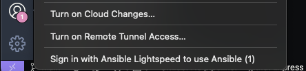 Disabling Lightspeed in settings does not disable features · Issue #859 · ansible/vscode-ansible ...