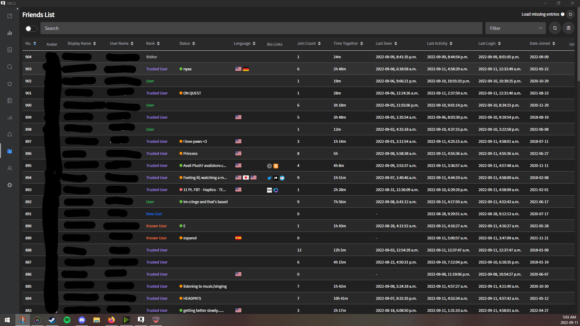 In the Friends List tab, the unfriend button is off screen · Issue #407 ...