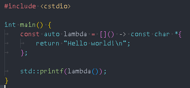 Wrong colorization because of lambda return type with default Intelli Sense Engine · Issue ...