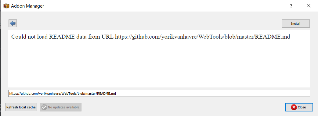 [Issue] Addon manager does not handle links in the WebTools addon description page properly ...