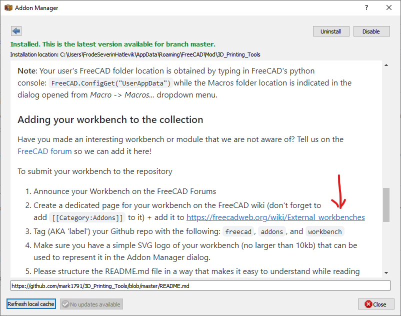 Issue Addon Manager Does Not Handle Links In The Webtools Addon Description Page Properly