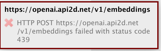 我使用的API2D，配置如下，请问在askPDF的时候，出现 status code 439错误是什么原因 · Issue #90 · MuiseDestiny/zotero-gpt · GitHub