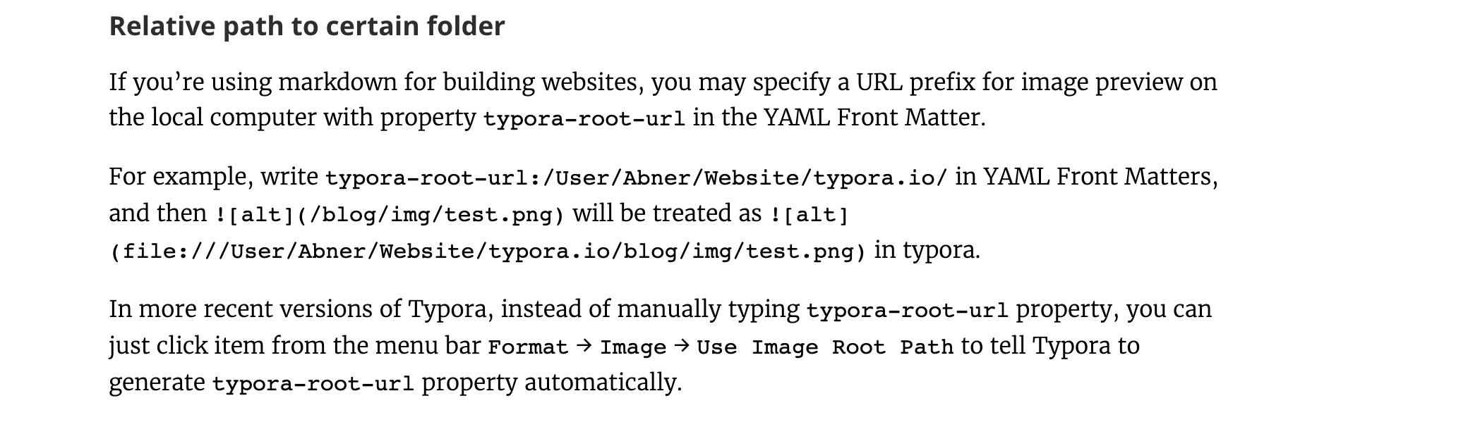 [question] typora-root-url not support absolute path? · Issue #4826 · typora/typora-issues · GitHub