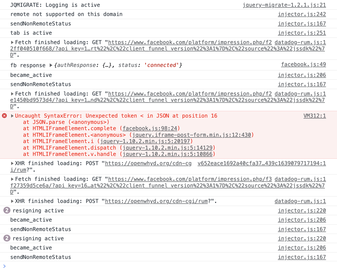 Comply with Facebook Platform Policy: "Build an app that is stable and ...