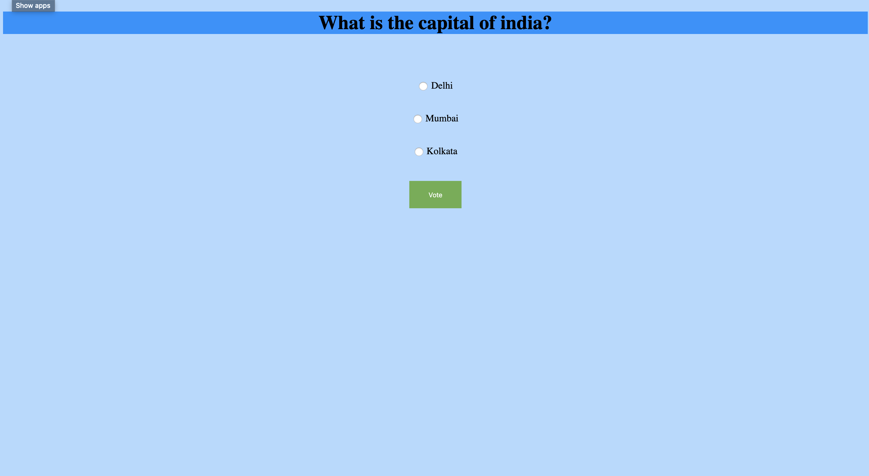 GitHub - navneet555k/PollingWebApp: This is an app based on django ...