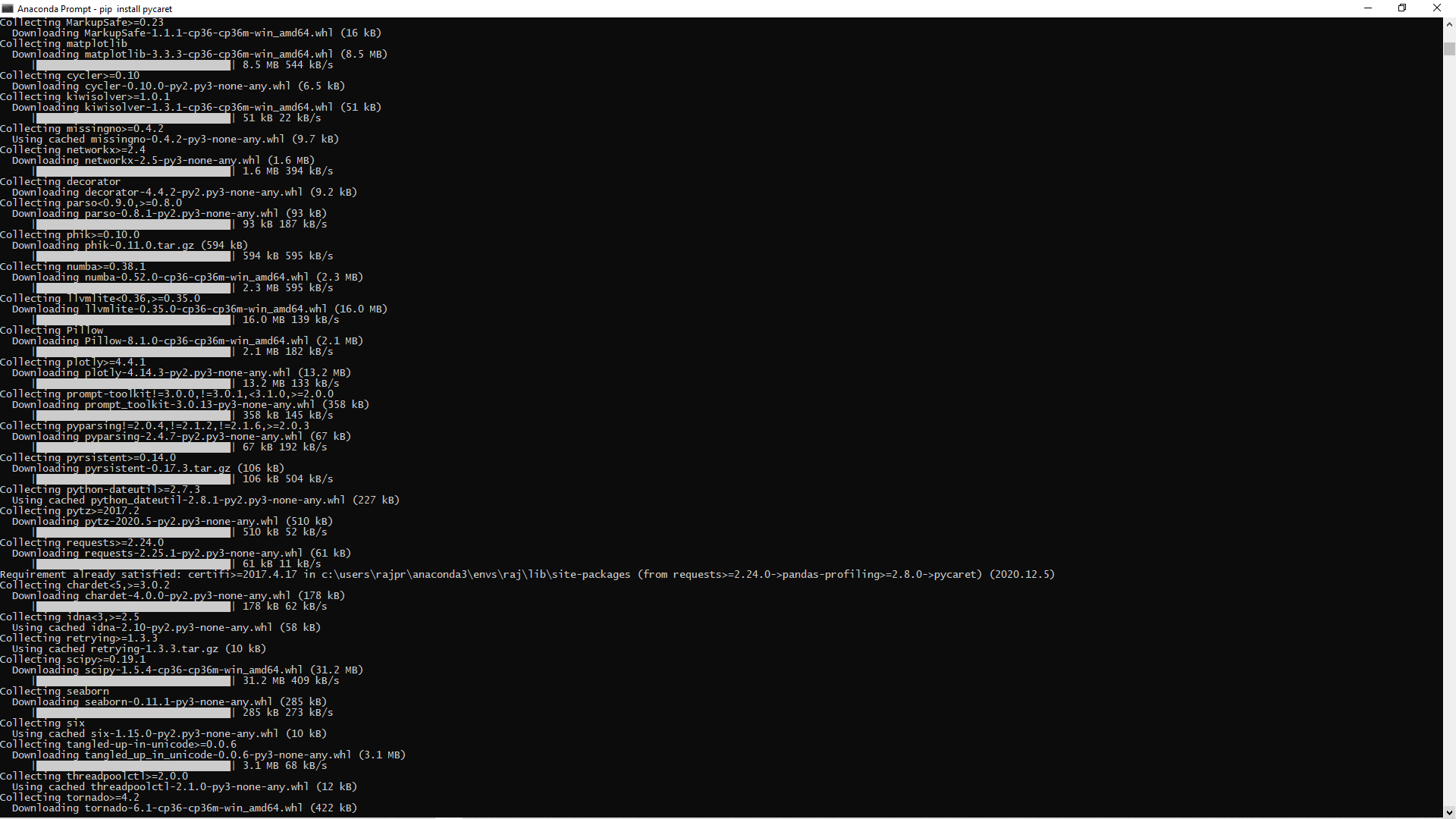 ERROR: Command errored out with exit status 1: · Issue #964 · pycaret/pycaret · GitHub