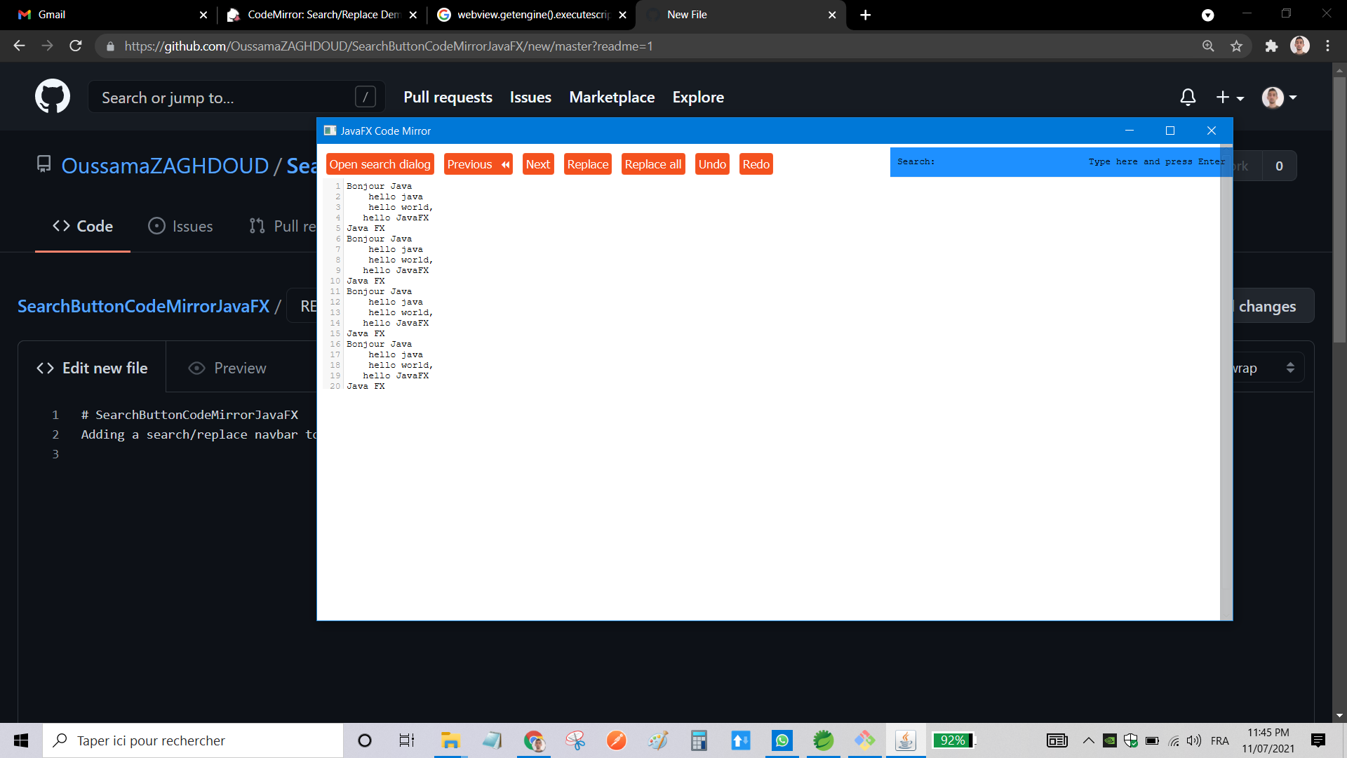 GitHub - OussamaZAGHDOUD/SearchButtonCodeMirrorJavaFX: Adding a search ...
