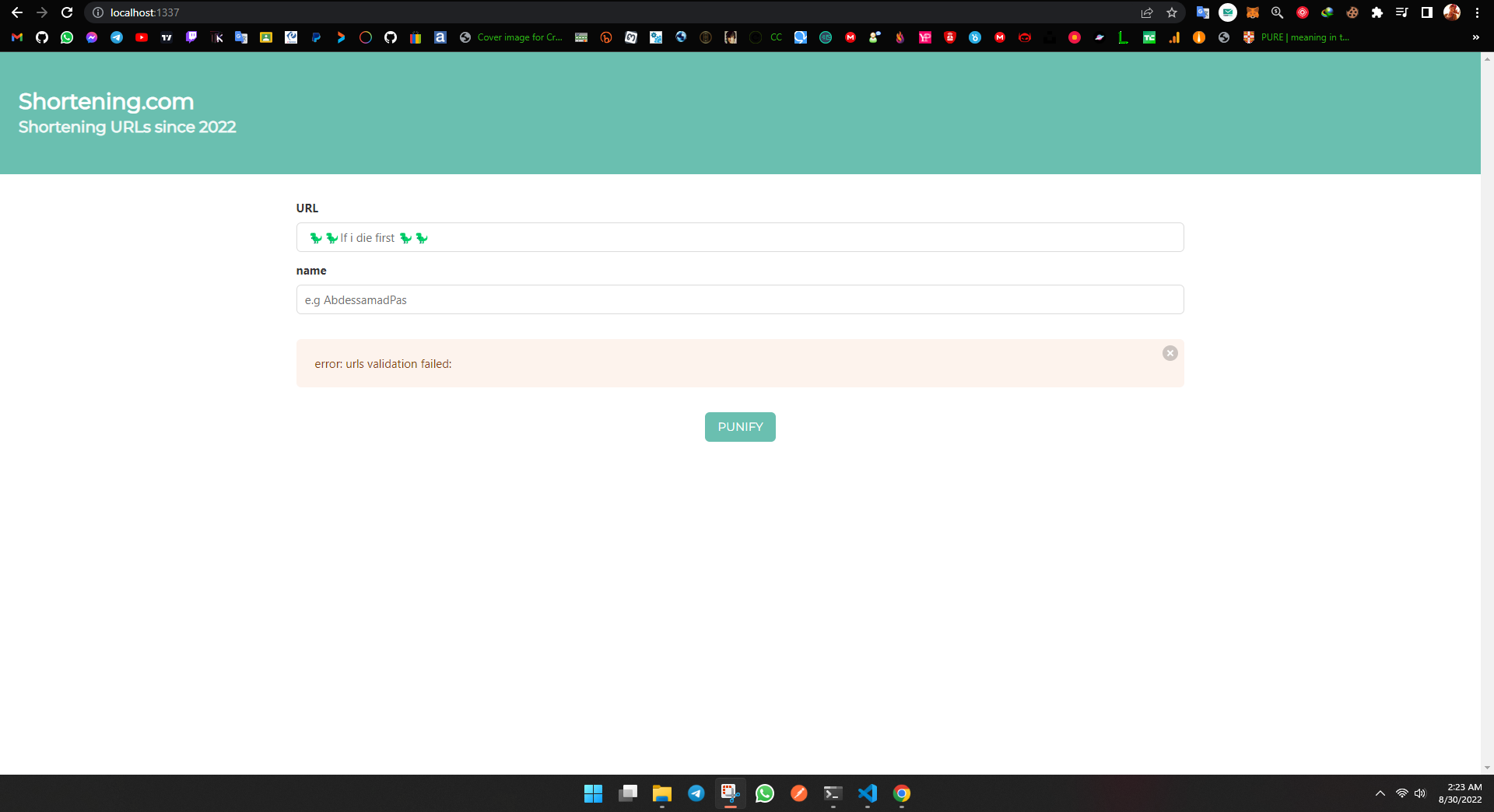 GitHub - abdessamadpas/Full-Stack-URL-Shortener