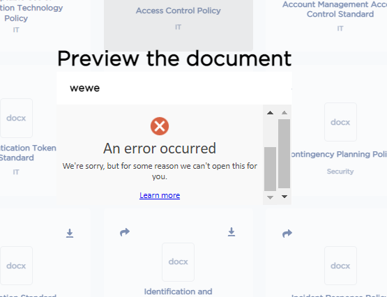An error occurred We're sorry, but for some reason we can't open this for you. · Issue #130 ...