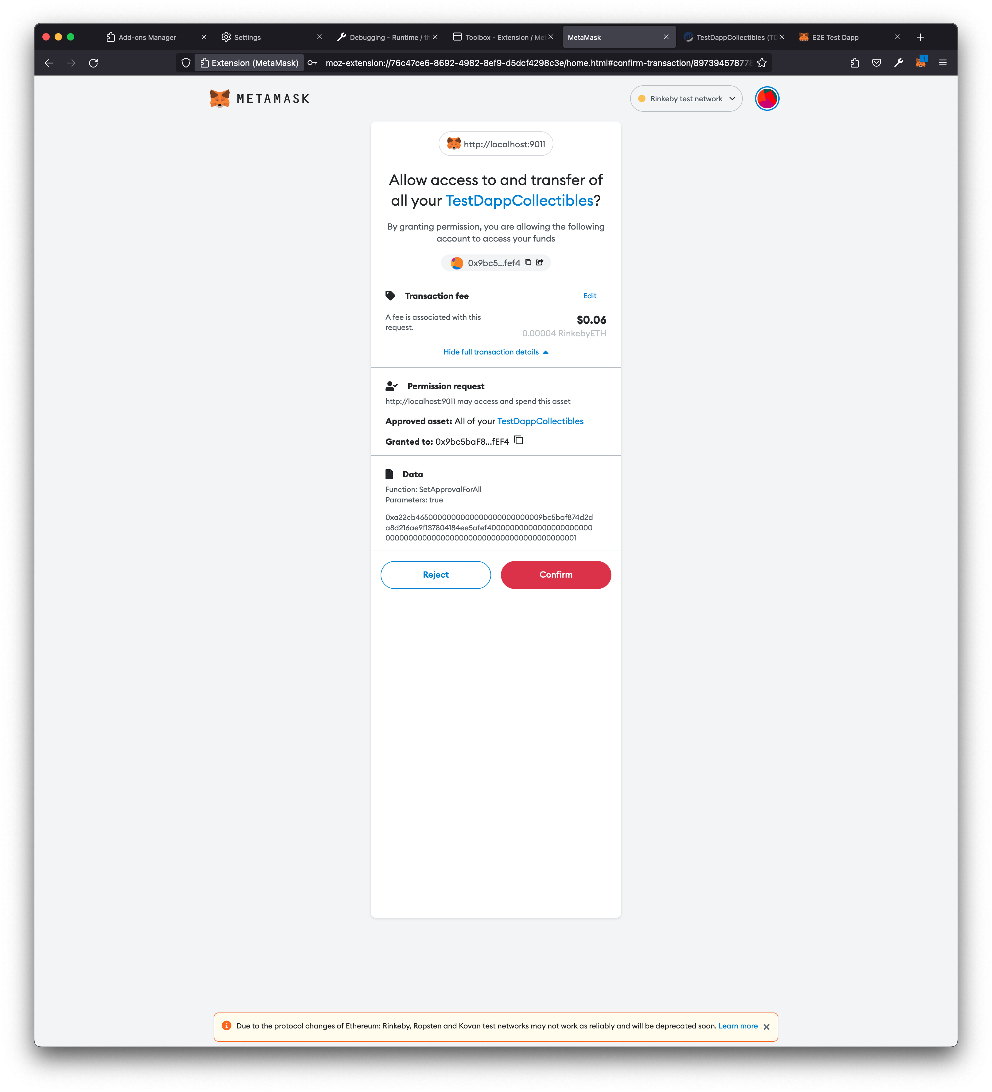 [Bug]: setApprovalForAll dialog appears on the wrong flow · Issue #15862 · MetaMask/metamask ...