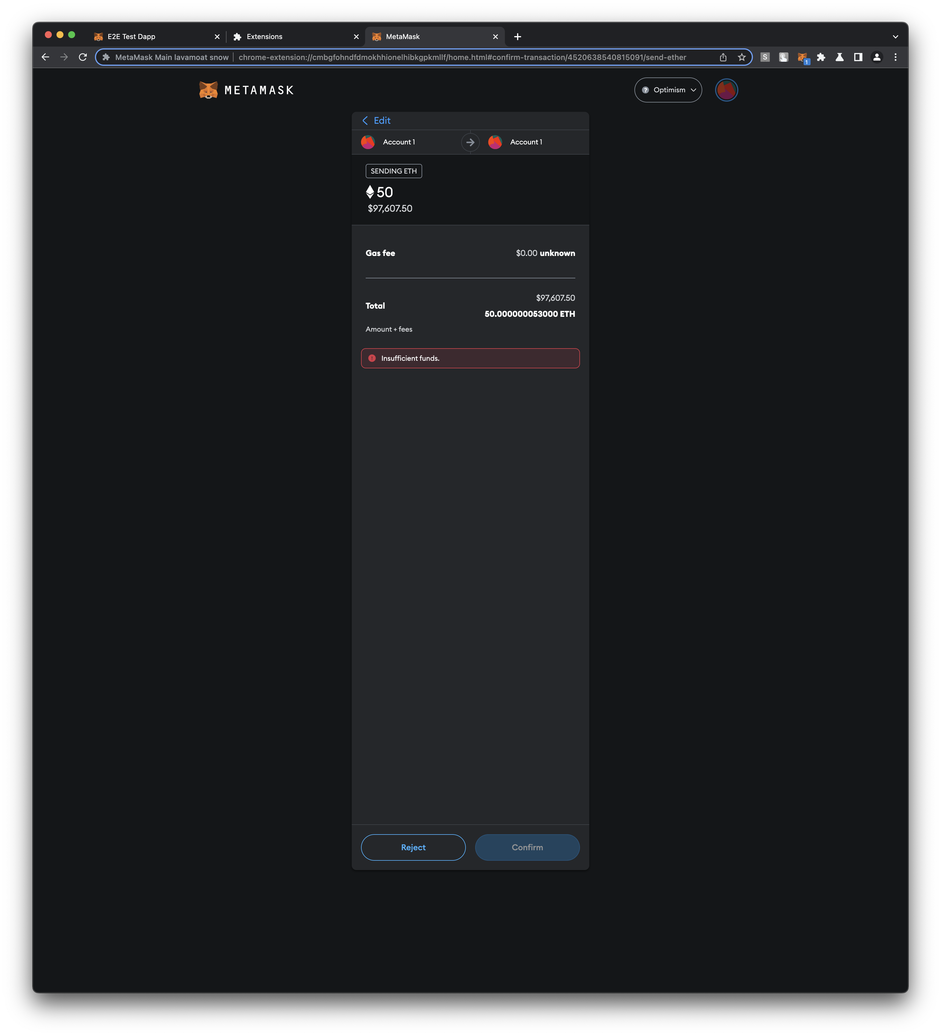 [Bug]: Buy ETH prompt linking to the Portfolio Dapp no longer shown on Optimism · Issue #18836 ...