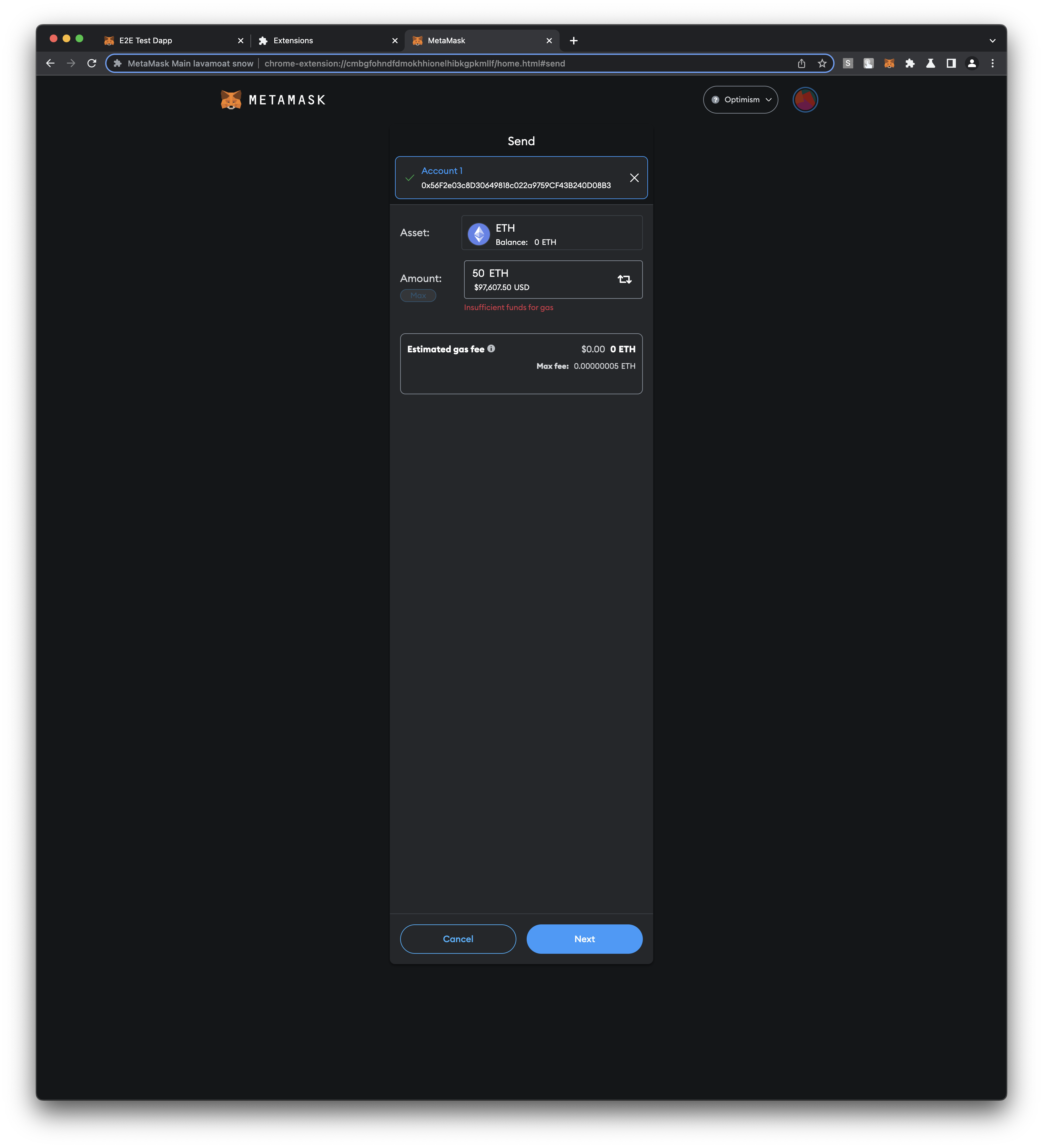 [Bug]: Buy ETH prompt linking to the Portfolio Dapp no longer shown on Optimism · Issue #18836 ...