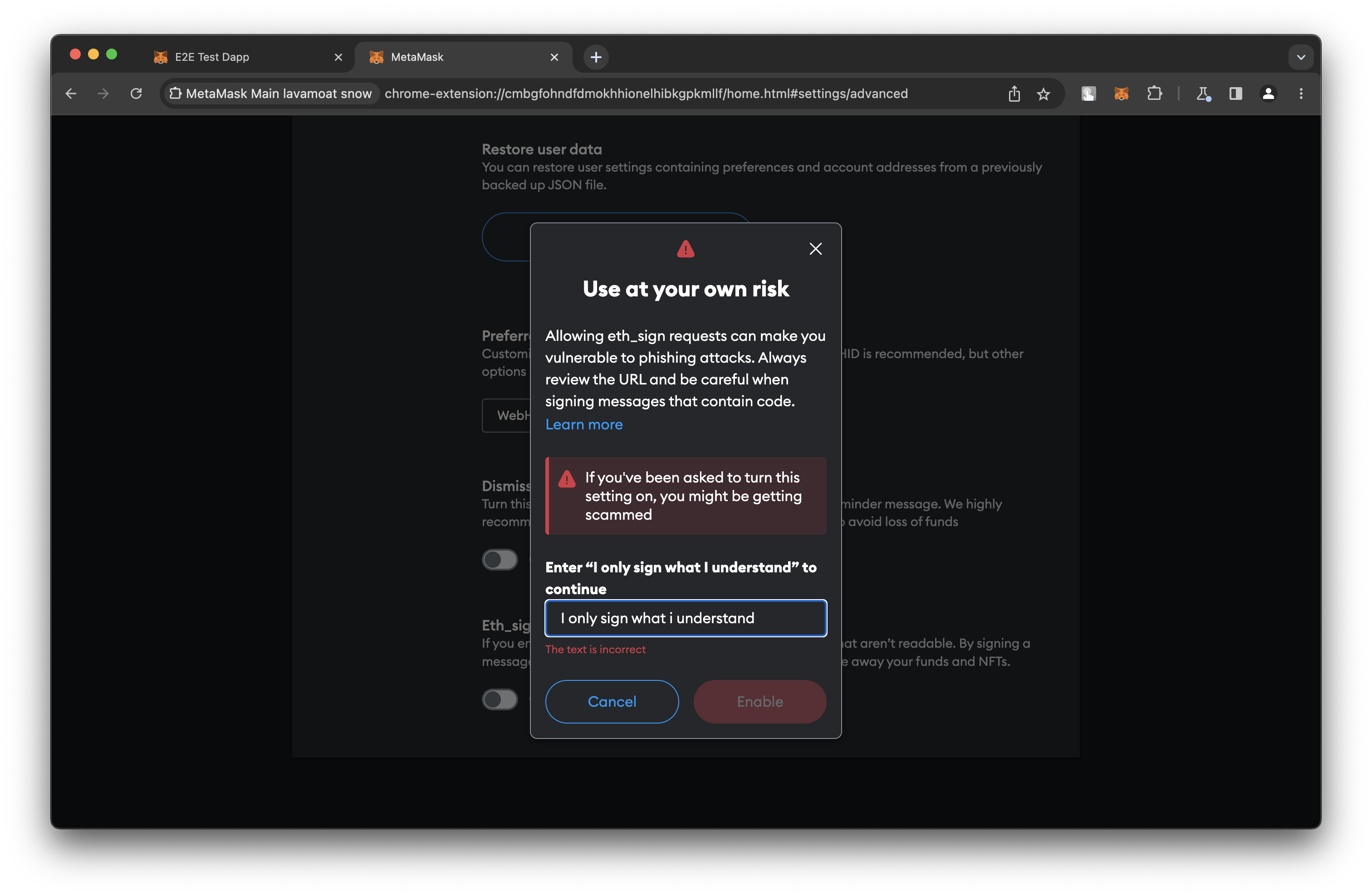 [Question]: Is the Eth Sign modal input supposed to be case sensitive? · Issue #19503 · MetaMask ...