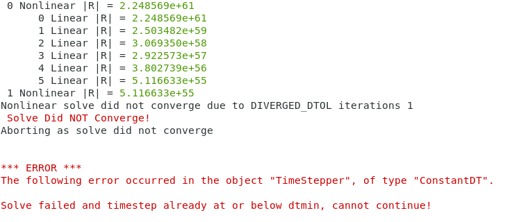 non-convergence wave propagation · idaholab moose · Discussion #21807 ...