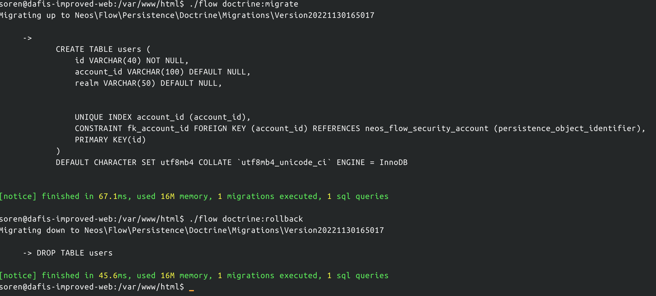 FEATURE: Rollback latest migration via a single command · Issue #2937 ...