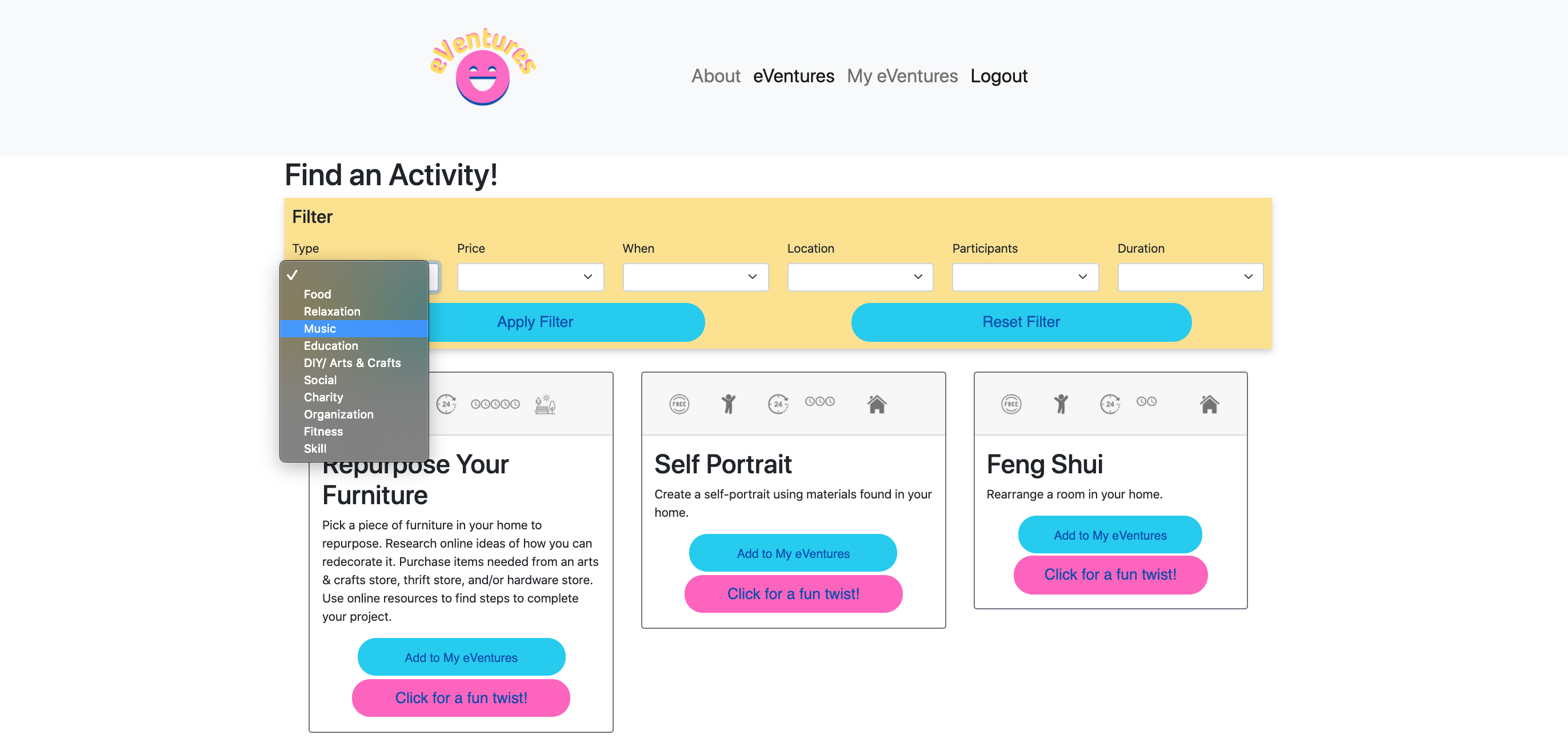 GitHub - janellesh08/eVenture-Activities-App