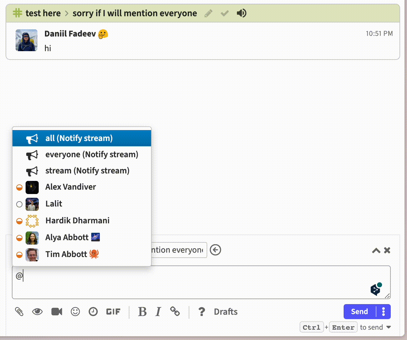 Client Should Check For Wildcard Mention Errors Before Saving In Message Edit Ui · Issue 25411