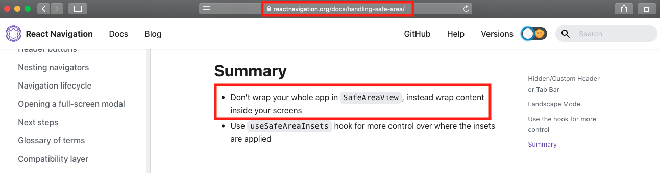 Is there a straight way of changing the safe area view background color for a couple of screens ...