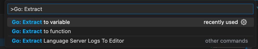 Add an 'Extract to const' command · Issue #2862 · golang/vscode-go · GitHub
