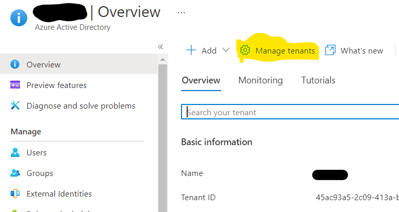 No 'Delete Directory' only 'Manage Tenants' · Issue #78502 · MicrosoftDocs/azure-docs · GitHub