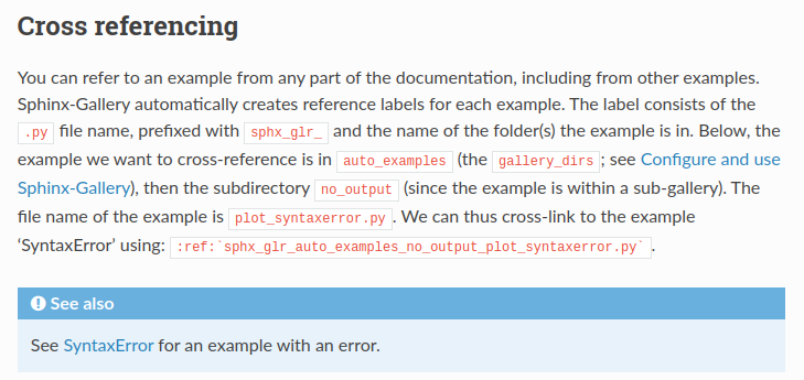 How To Link From One Example To Another · Issue 805 · Sphinx Gallery Sphinx Gallery · Github
