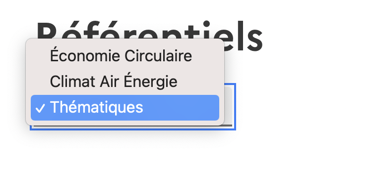 T Référentiel vue thématique : Mettre les actions ECi dans les bonnes ...