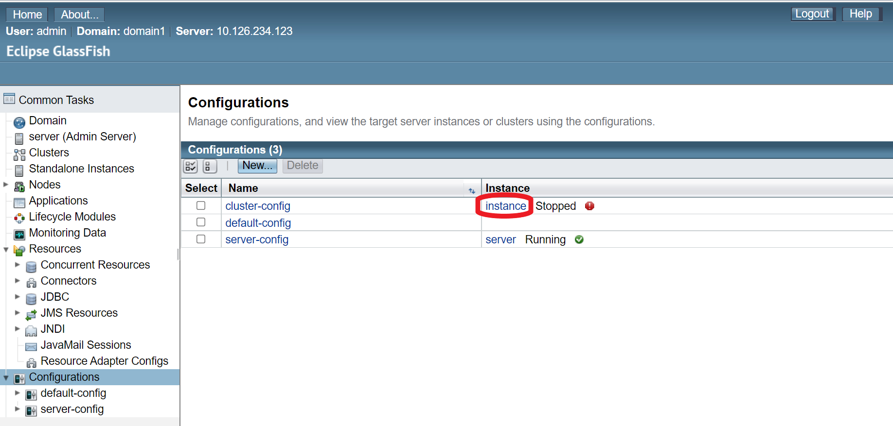 Displayed clusters page instead of instance general page when click the instance name on ...