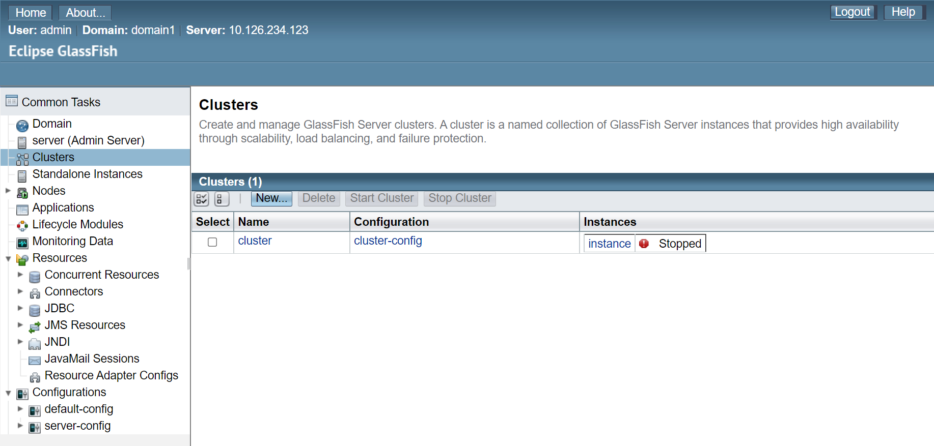 Displayed clusters page instead of instance general page when click the instance name on ...