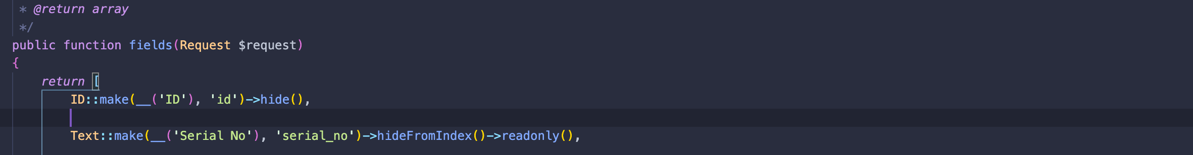 Unable to hide fields in `Lens` page · Issue #3633 · laravel/nova-issues · GitHub
