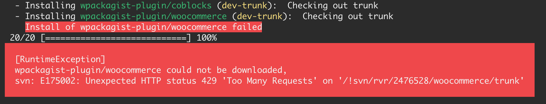 [Bug] SVN rate limited - Unexpected HTTP status 429 'Too Many Requests' · Issue #396 ...
