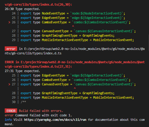 4.8.5版本打包编译报错 · Issue #4352 · antvis/G6 · GitHub