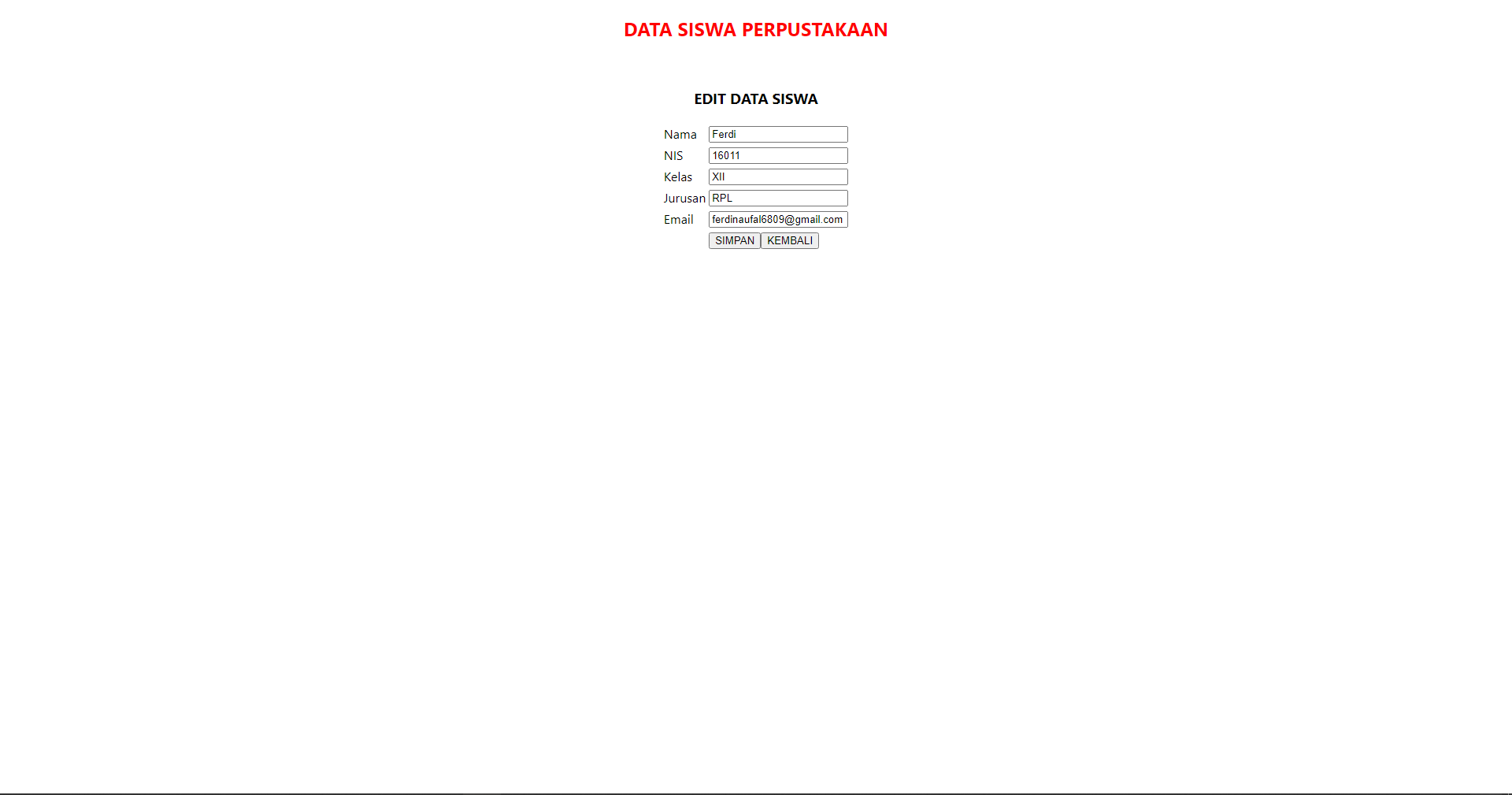 Github Ferdinp Perpustakaantes