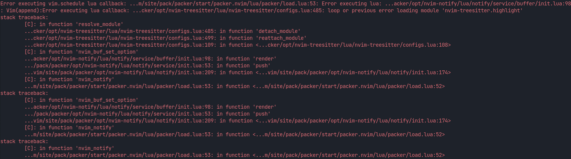 Lua errors when starting NeoVim · Issue #1044 · AstroNvim/AstroNvim · GitHub