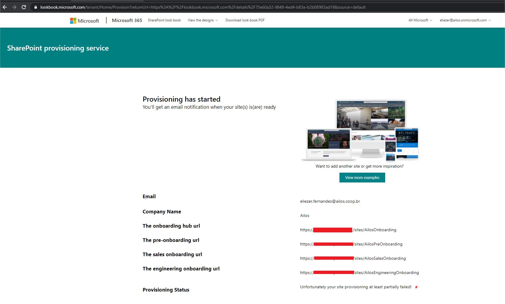 Your request to provision "New Employee Onboarding Hub" template failed! · Issue #395 ...