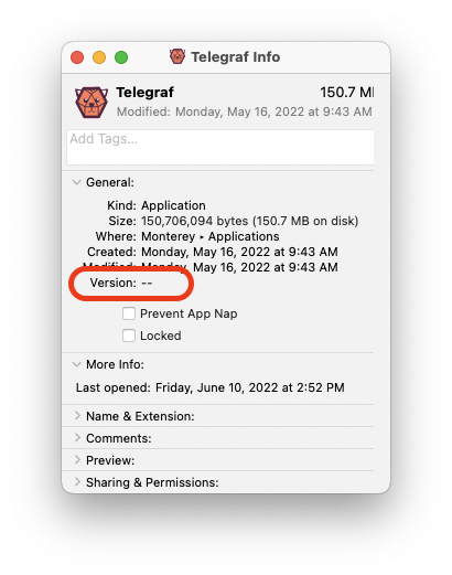 Mac App Bundles Are Versionless · Issue 11392 · Influxdatatelegraf · Github