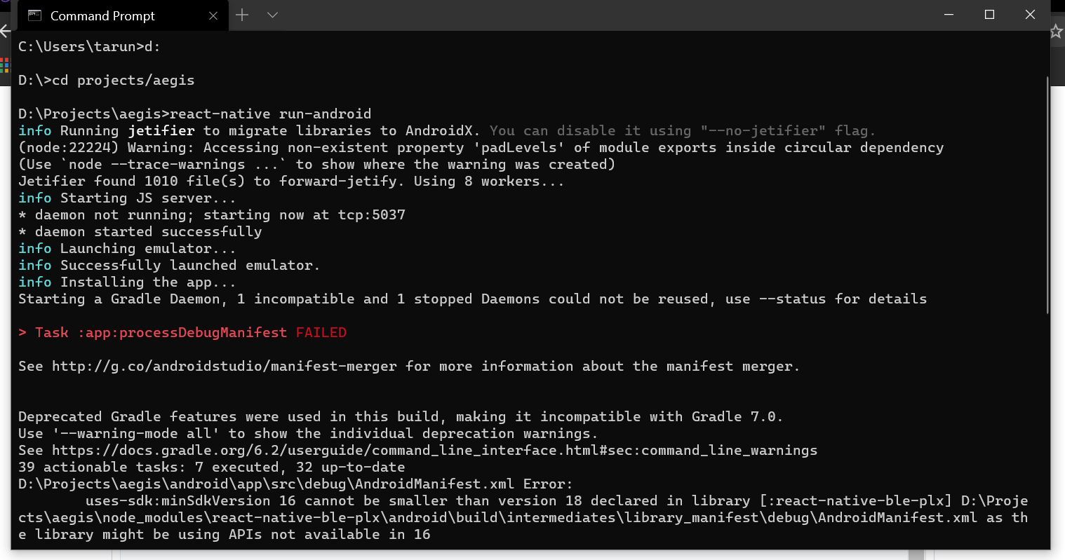Causing the build to fail · Issue #757 · dotintent/react-native-ble-plx · GitHub