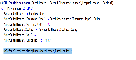 Eventrequest Codeunit 96 Function Createpurchheader · Issue 5039 · Microsoftalappextensions
