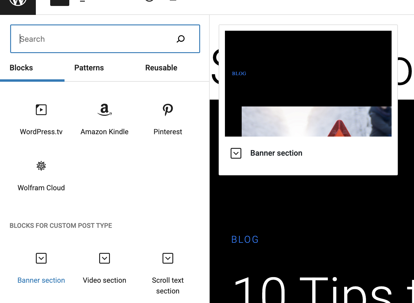 Image for preview when hovering at block in admin panel · Issue #38506 · WordPress/gutenberg ...