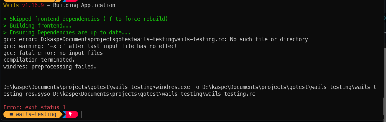 Can T Build On Windows · Issue 1195 · Wailsapp Wails · Github