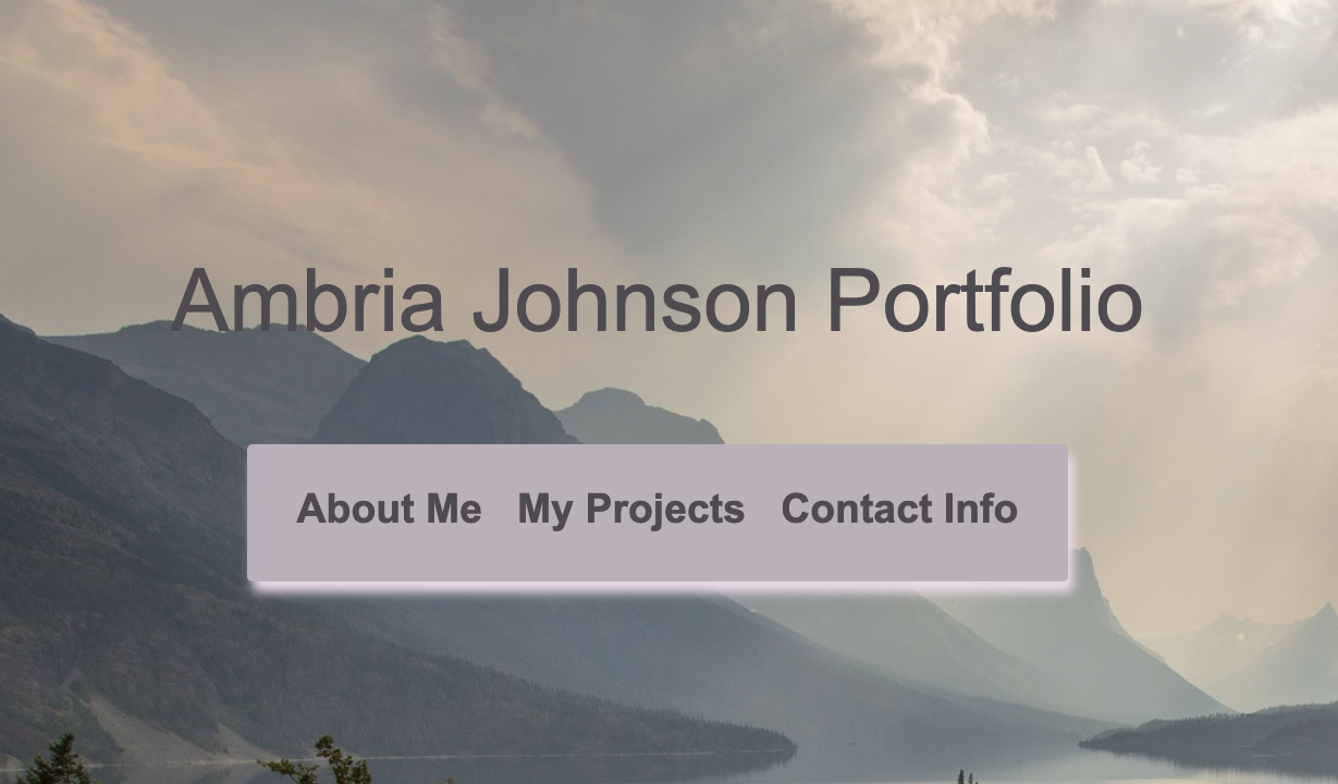 GitHub - Ambria1223/Ambria-Johnson-Portfolio