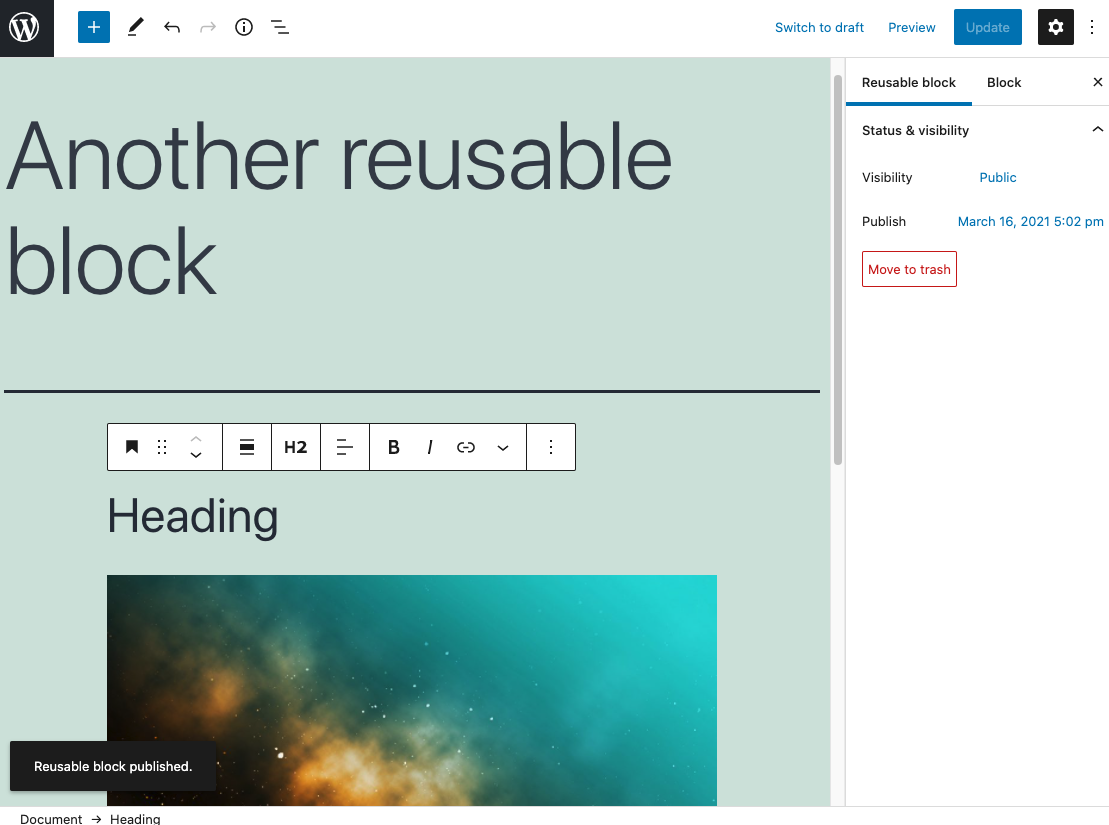 WordPress 5.7 cannot create new reusable block or change an exisiting one · Issue #29885 ...