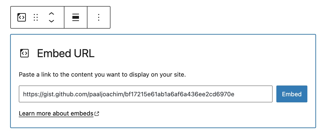 Embed block shows error when viewing github Gists · Issue #39859 · WordPress/gutenberg · GitHub