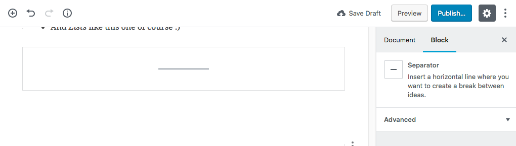 Adding thickness and width to the Separator block · Issue #7113 · WordPress/gutenberg · GitHub