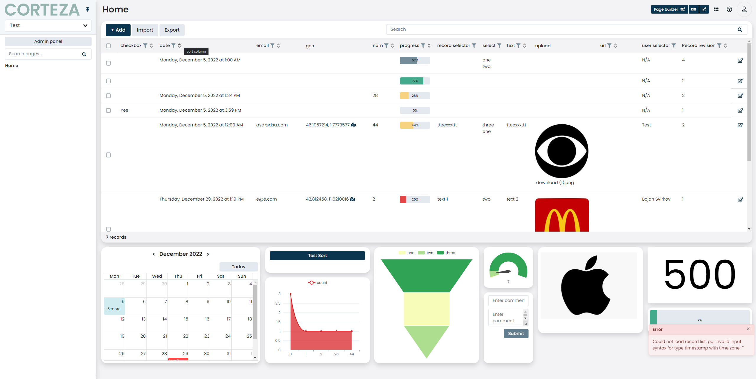 Broken compose sorting by date · Issue #600 · cortezaproject/corteza · GitHub