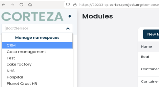 Manage namespace direct button (improvement) · Issue #969 · cortezaproject/corteza · GitHub