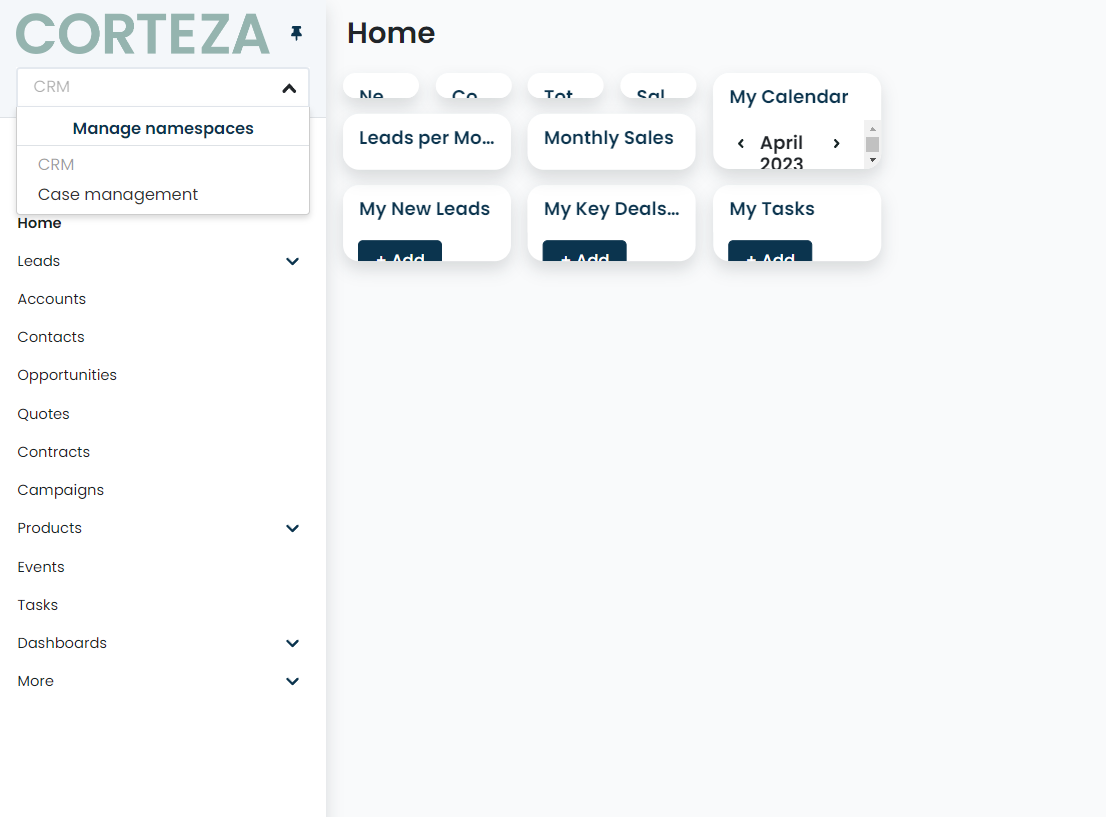 CRM and Case management tabs block are shrank on a fresh DB · Issue #1135 · cortezaproject ...